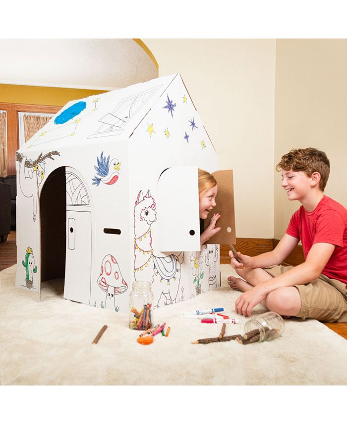 Easy Playhouse Friends Funhouse Cardboard Playhouse - Macy's