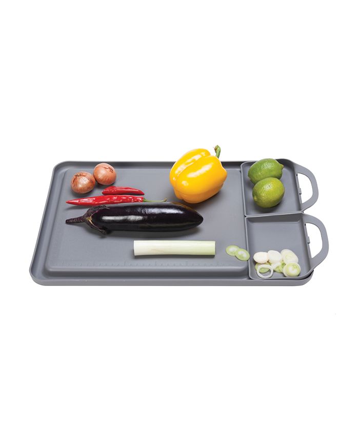Double Save S Non-Slip Right Side Removable Compartments Cutting Board ...