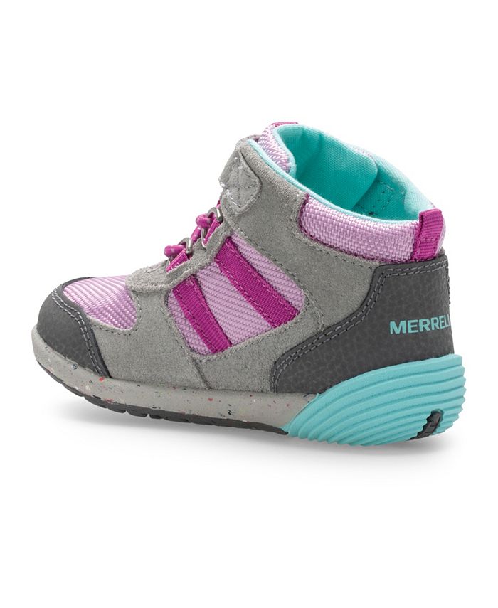 Merrell Kids Infant and Toddler Girl Bare Steps Ridge Junior Boot ...