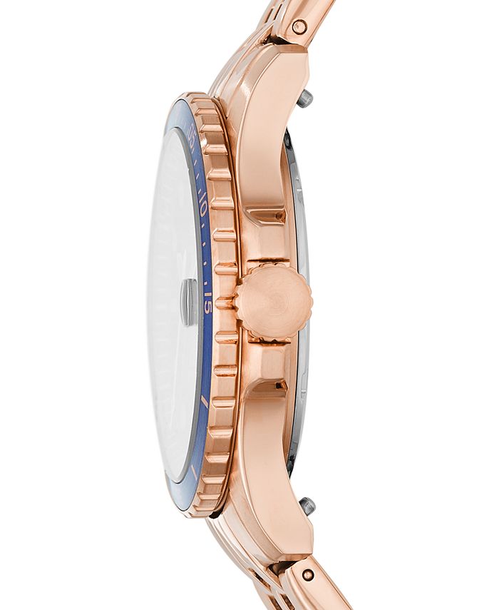 Fossil Women's FB-01 Rose Gold-Tone Stainless Steel Bracelet Watch 36mm - Macy's