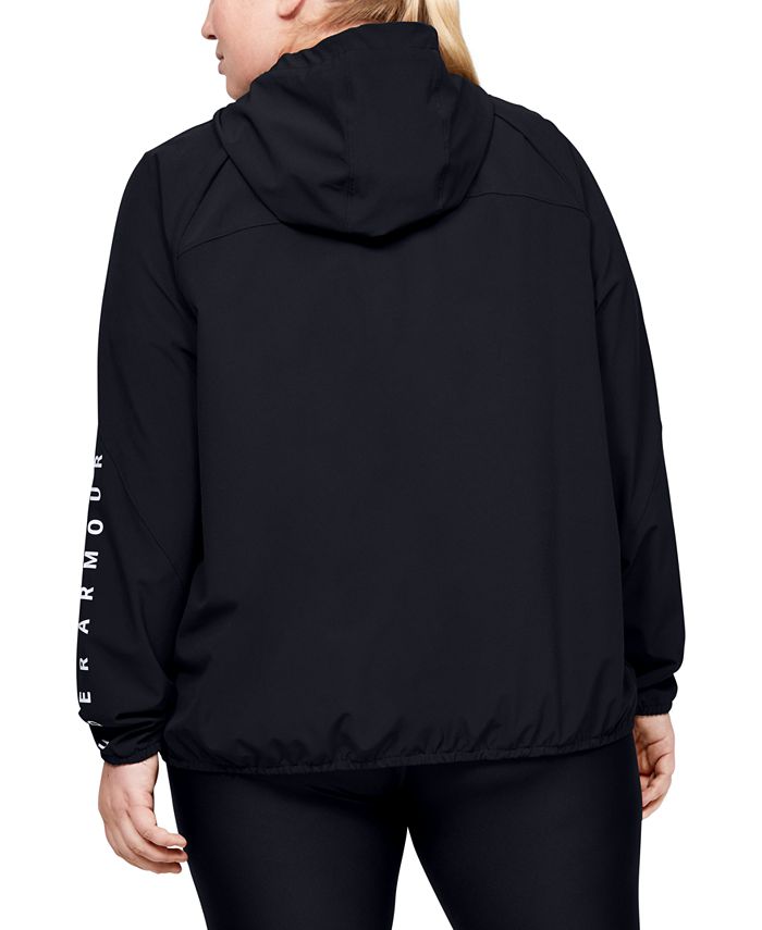 Under Armour Plus Size Zippered Logo Hoodie - Macy's