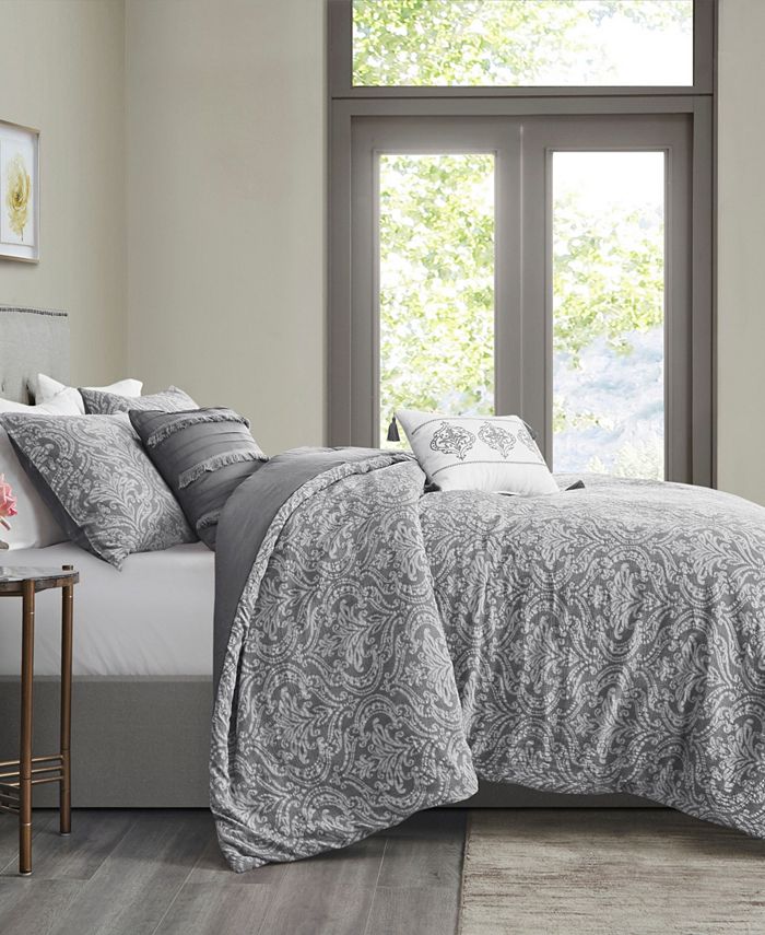 Madison Park Chantelle Full/Queen 5 Piece Damask Matelasse Cotton ...