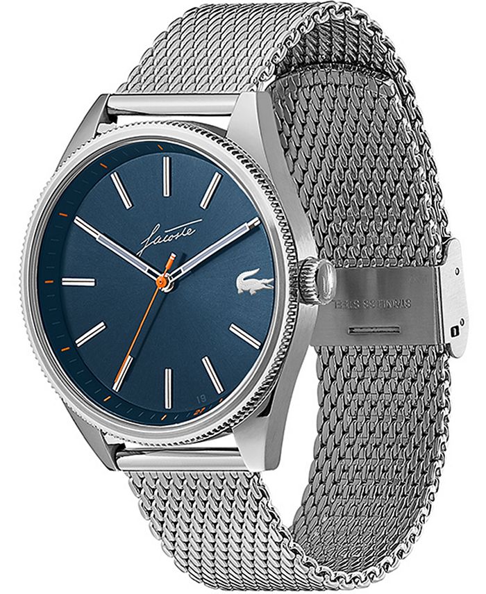 Lacoste Men's Heritage Stainless Steel Mesh Bracelet Watch 42mm - Macy's