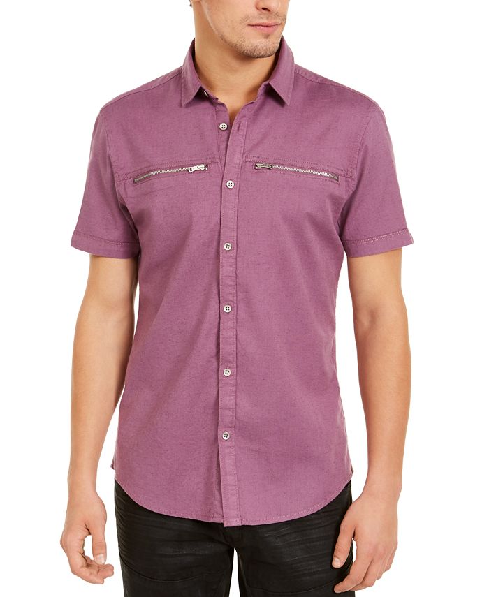 INC International Concepts I.N.C. Men's Regular-Fit Solid Shirt ...