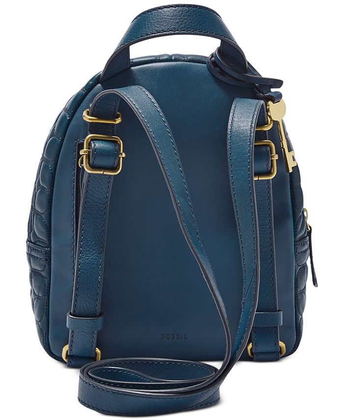 Fossil Megan Mini Leather Quilted Backpack - Macy's