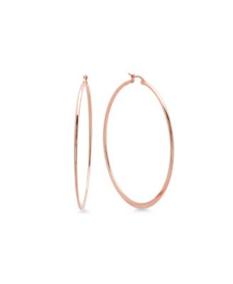 Macy's rose gold hoop earrings store