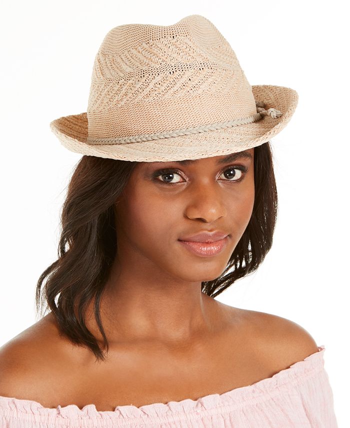INC International Concepts INC Packable Woven Fedora, Created for Macy ...