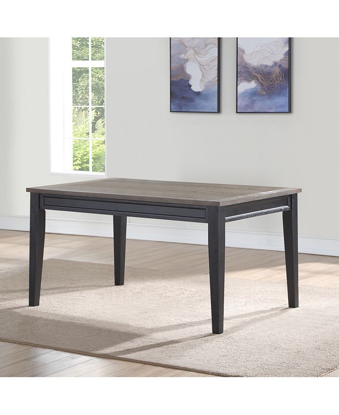 Furniture Raven Noir Rectangular Dining Table - Macy's
