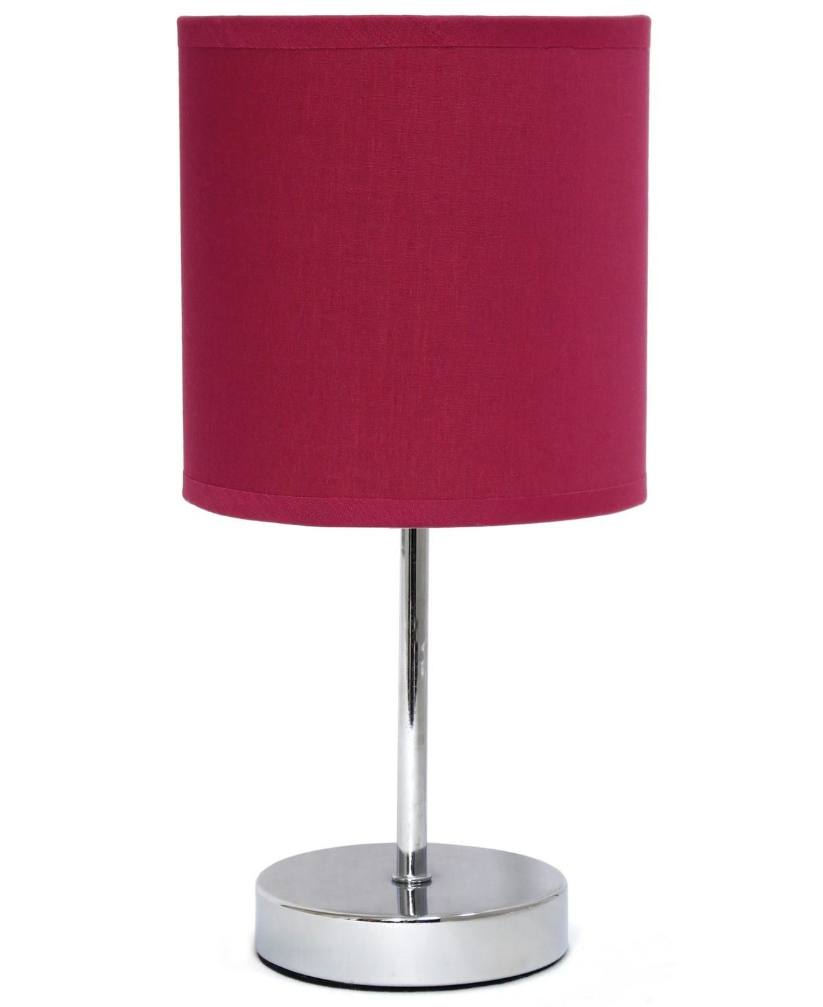 Click here for Simple Designs Chrome Mini Basic Table Lamp with F... prices