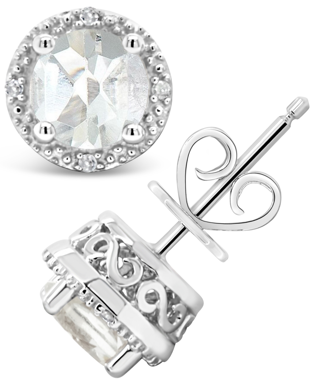 Click here for White Topaz (2 ct. t.w.) and Diamond Accent Stud E... prices