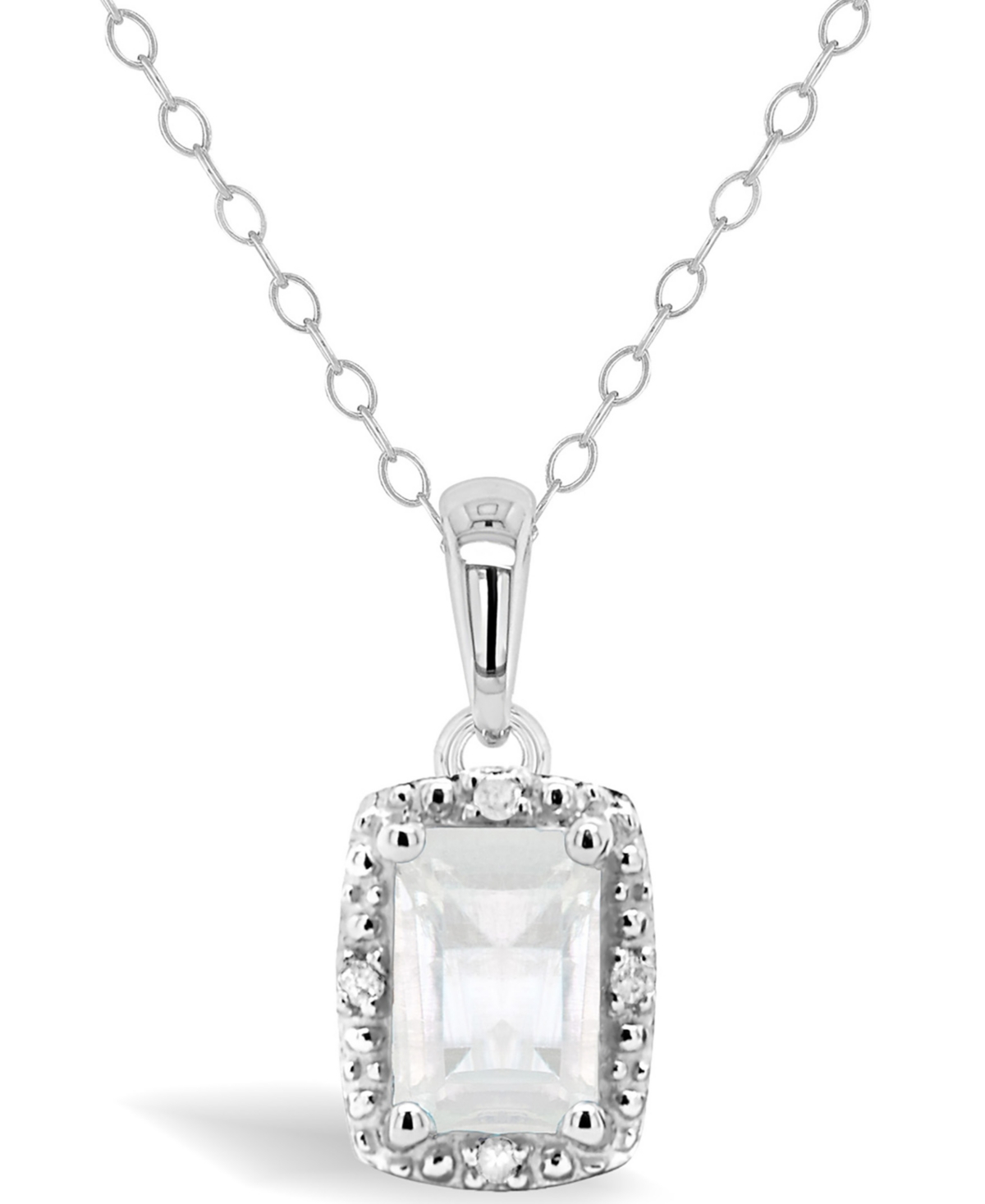 Click here for Gemstone and Diamond Accent Pendant Necklace in St... prices