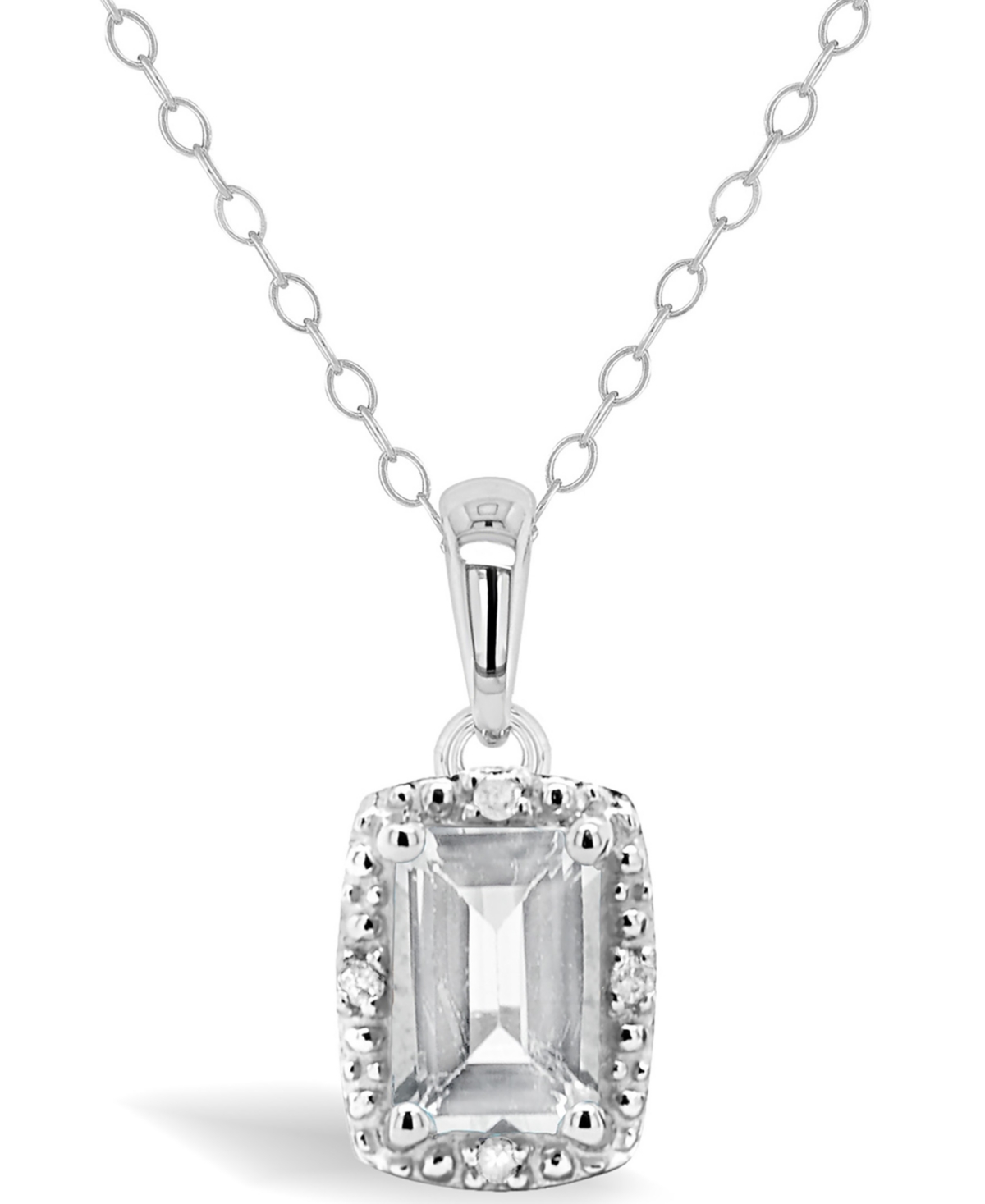Click here for Gemstone and Diamond Accent Pendant Necklace in St... prices