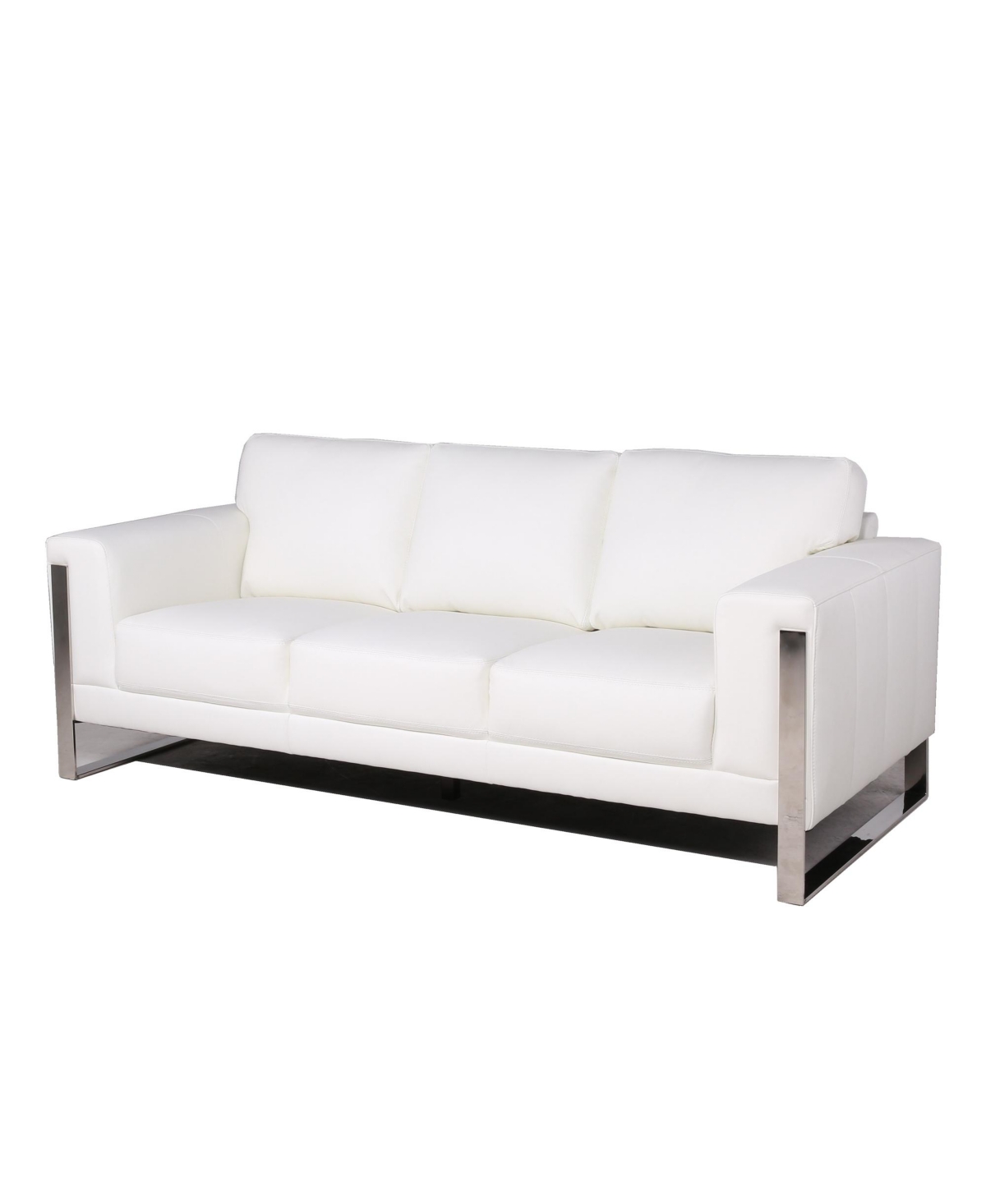 Click here for Nivry Leather Sofa - White prices