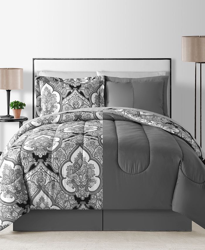 Fairfield Square Collection Gotham Reversible 8-Pc. Full Comforter Set ...