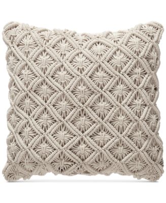 VCNY Home Macrame 20" x 20" Decorative Pillow - Macy's