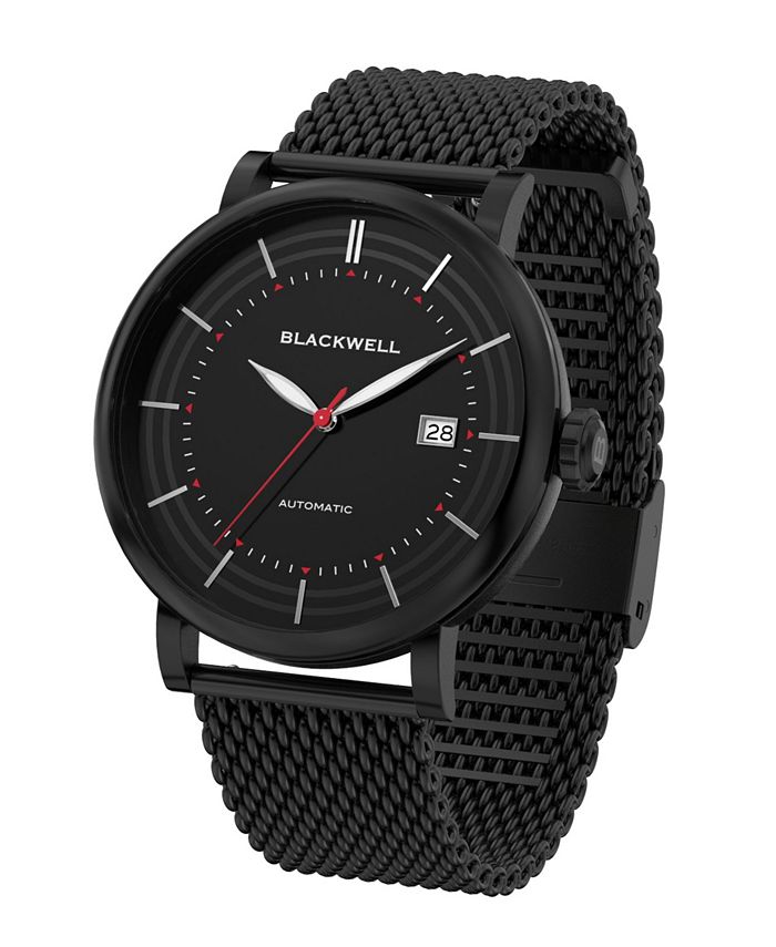 BLACKWELL Black Dial with Black Plated Steel and Black Plated Steel ...