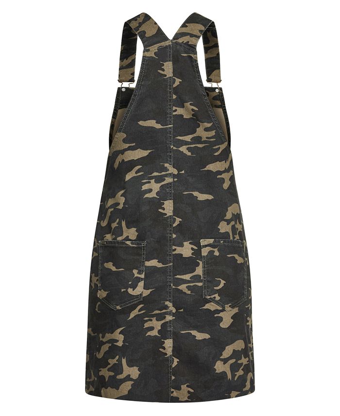 City Chic Trendy Plus Size Denim Camo-Print Dress - Macy's