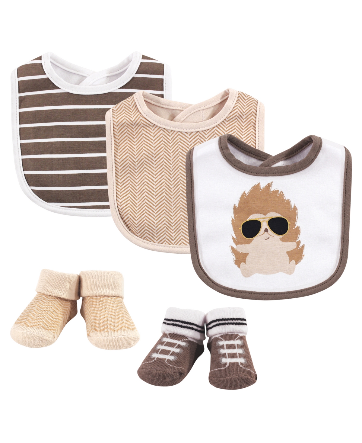 Click here for Hudson Baby Baby Boys Essential 5-Piece Bib & Sock... prices