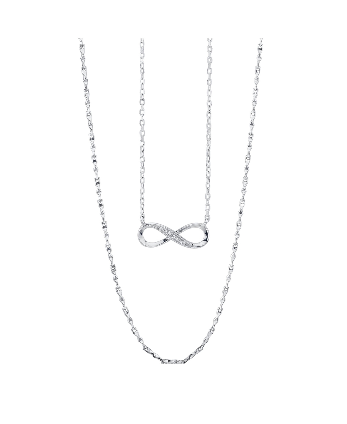 Click here for Unwritten Silver Plated Clear Cubic Zirconia Infin... prices