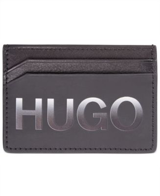 HUGO Men's Gradient-Logo Leather Card Case - Macy's