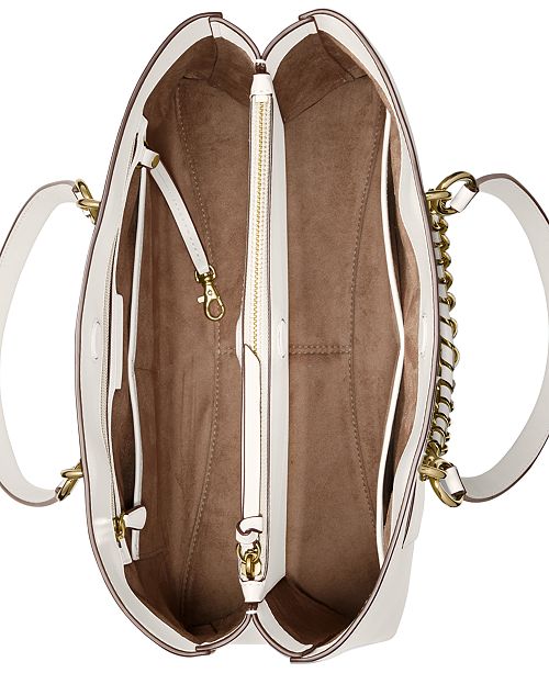 Michael Kors Cece Medium Ribbon Chain Leather Tote & Reviews - Handbags ...