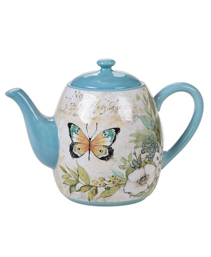 Certified International Nature Garden Teapot - Macy's