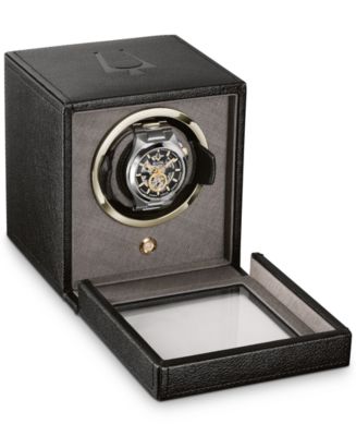 Bulova Black Vegan Leather Watch Winder - Macy's
