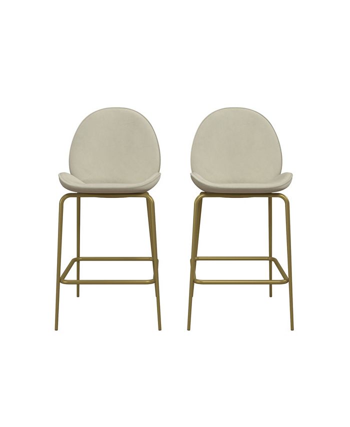 CosmoLiving By Cosmopolitan Astor Upholstered Counter Stool - Macy's