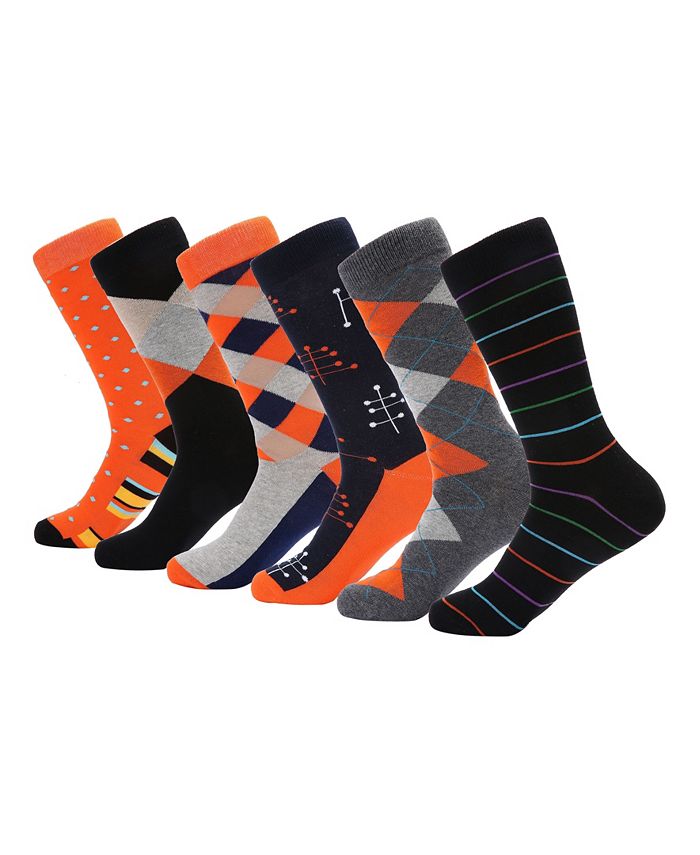 Mio Marino Men's Snazzy Collection Dress Socks Pack of 6 & Reviews ...
