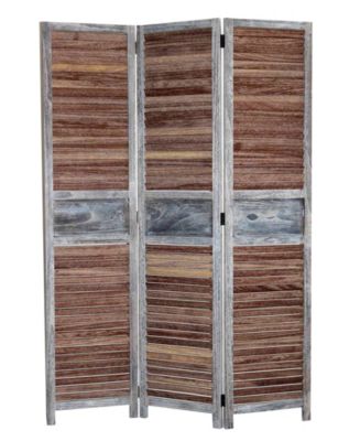 Screen Gems Mid-Century Modern 3 Panel Antiquary Screen - Macy's