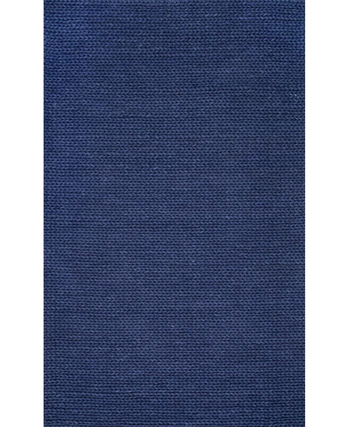 nuLoom Textures Handwoven Caryatid Solid 6' x 9' Area Rug - Macy's