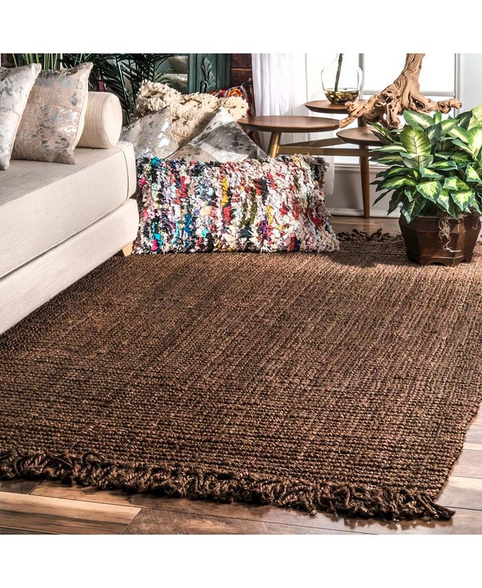 nuLoom Natura Natura Collection Chunky Loop 3' x 5' Area Rug - Macy's