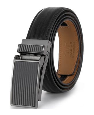 Mio Marino Men's Linxx Designer Ratchet Leather Belt - Macy's