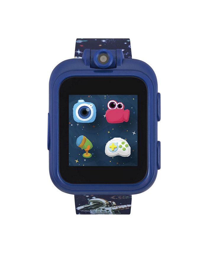 Playzoom iTouch Navy Blue Smartwatch for Kids Spaceman Print 42mm - Macy's