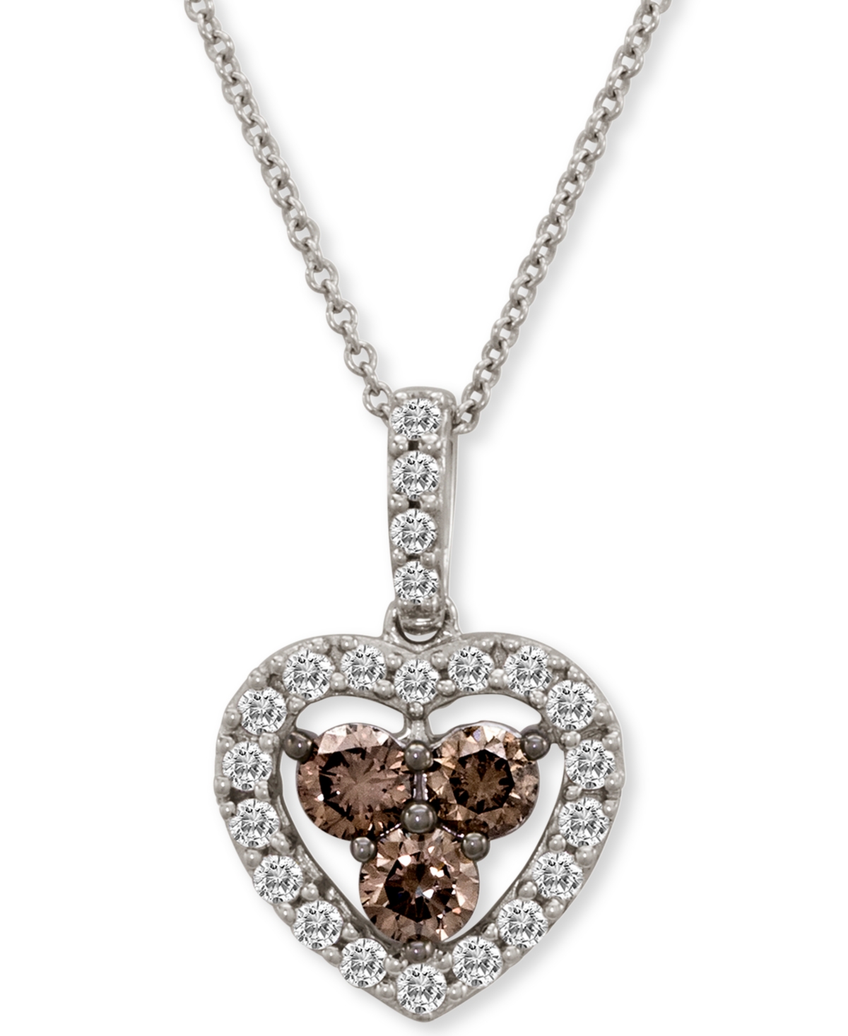 Click here for Le Vian Diamond Heart 18 Pendant Necklace (1 ct. t... prices