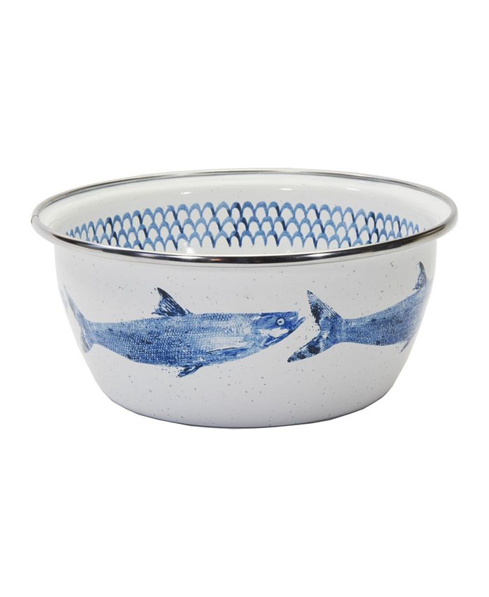 Golden Rabbit Fish Camp Enamelware Salad Bowls, Set of 4 - Macy's