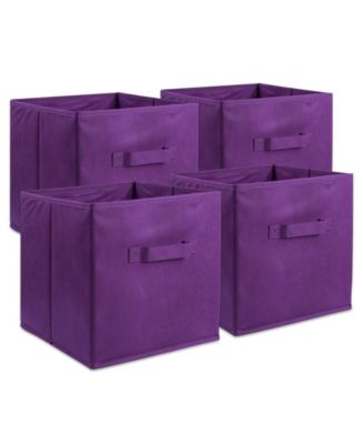 Design Imports Non-woven Polypropylene Cube Solid Square Set of 4 - Macy's