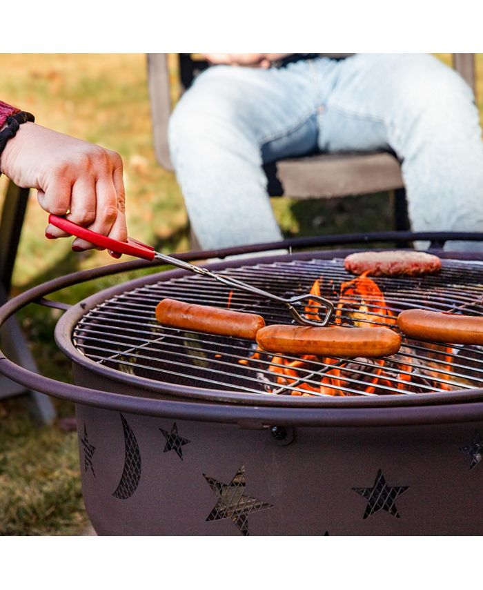 Sunnydaze Decor Round Bonfire Wood Burning Patio Cosmic Outdoor Fire ...