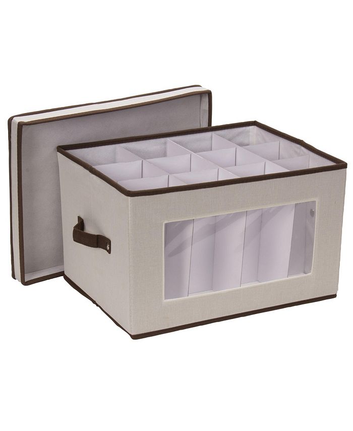 Household Essentials Stemware Storage Box - Macy's