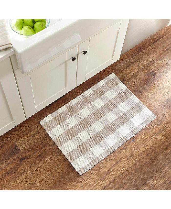 Elrene Farmhouse Buffalo Check 20" x 36” Kitchen Mat - Macy's