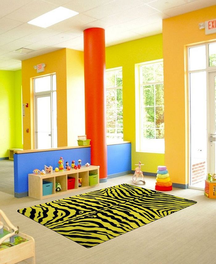 Fun Rugs Fun Time Zebra Skin 19" x 29" Area Rug - Macy's