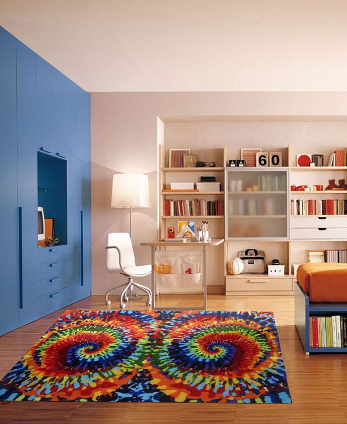 Fun Rugs Fun Time Tie-Dye Fun 19" x 29" Area Rug - Macy's