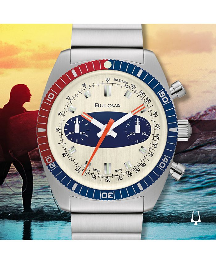 Bulova Men's Automatic Chronograph Archive Surfboard Stainless Steel ...