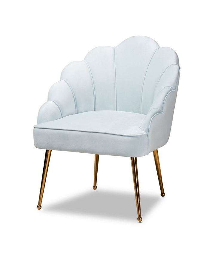 Furniture Furniture Cinzia Glam and Luxe Upholstered Seashell Shaped ...