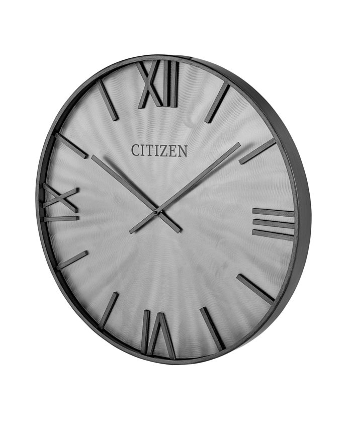 Citizen Silver Metal Wall Clock - Macy's