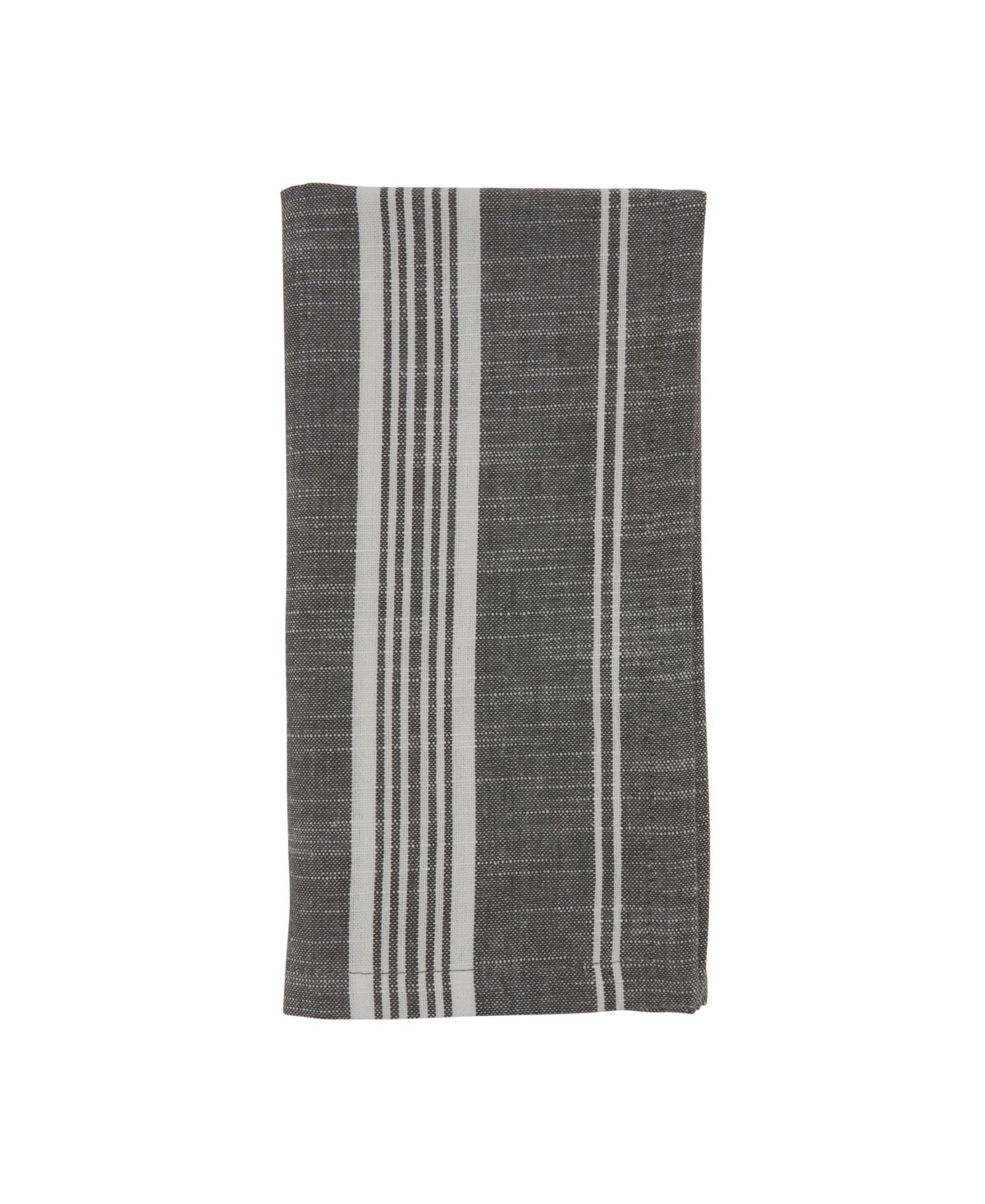 Click here for Saro Lifestyle Striped Napkin Set of 4 - Pewter prices