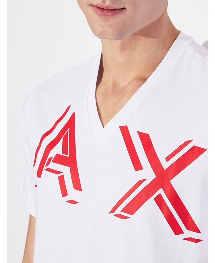 A|X Armani Exchange Men's V-Neck AX 3-D Logo T-shirt - Macy's