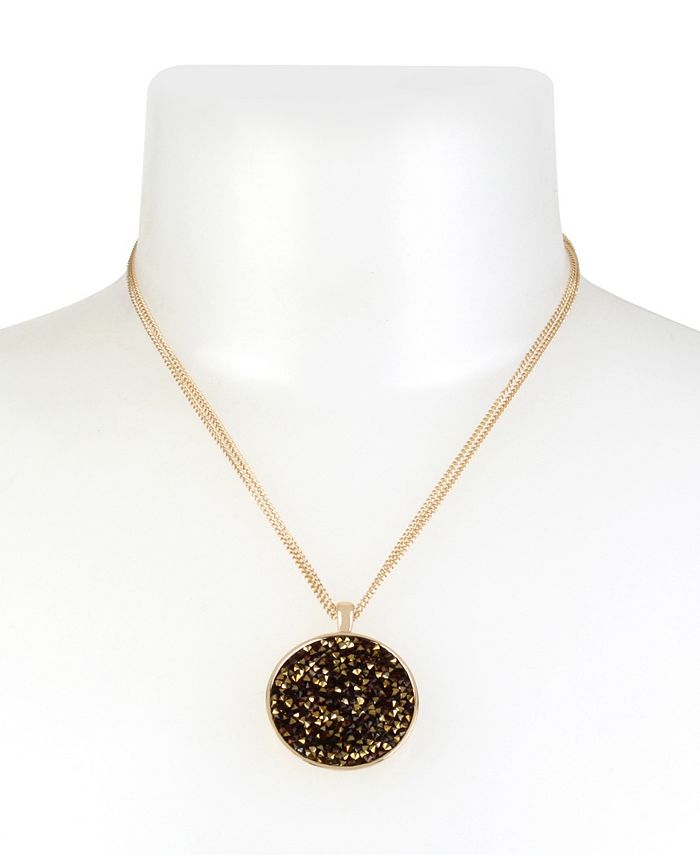 Kenneth Cole New York Gold-Tone Sprinkle Stone Pendant Necklace - Macy's