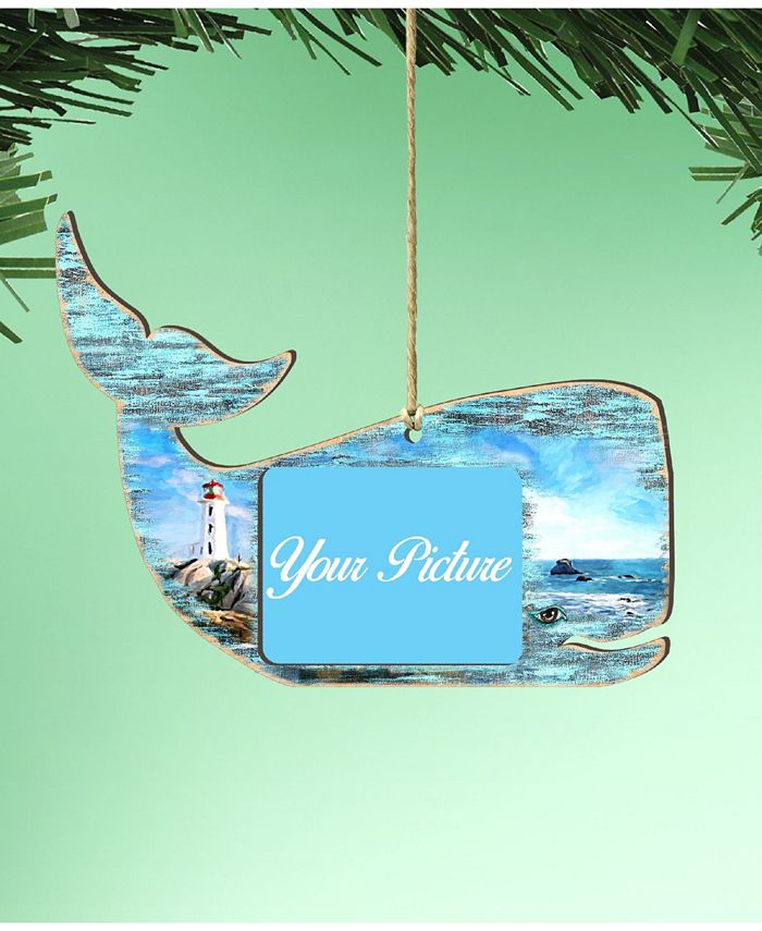 Designocracy Whale Picture Frame Ornament Set of 2 - Macy's