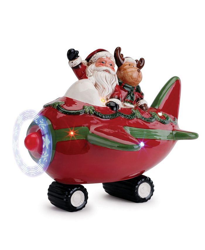 Napco LED Santa Airplane - Macy's